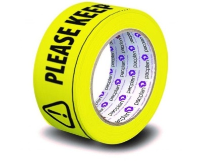 Warning Tape Yellow Printed Safe Distance - Your one-stop packaging shop