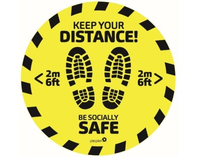 Floor Sticker Safe Distance 2m - Your one-stop packaging shop